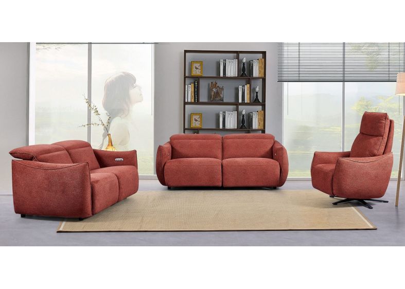 PEPPO - PEPPO - Canapé 2 places Fixe en Tissu